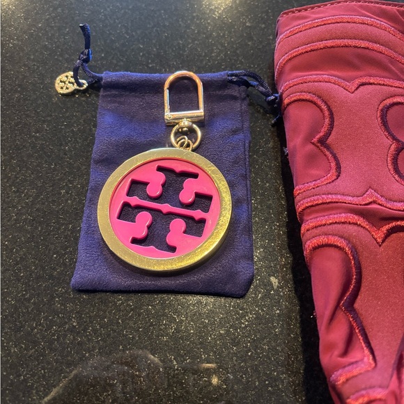 Tory Burch | Accessories | Authentic Tory Burch Purple And Gold Large ...